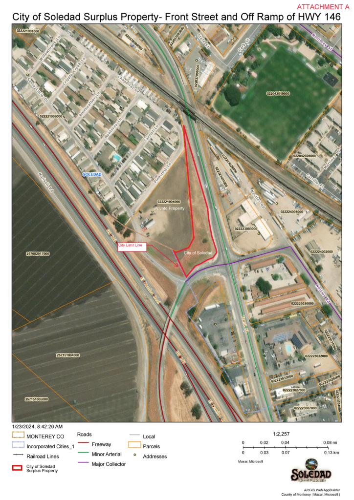 NOA: SLA Map and Notice Santa Elena Property - City of Soledad