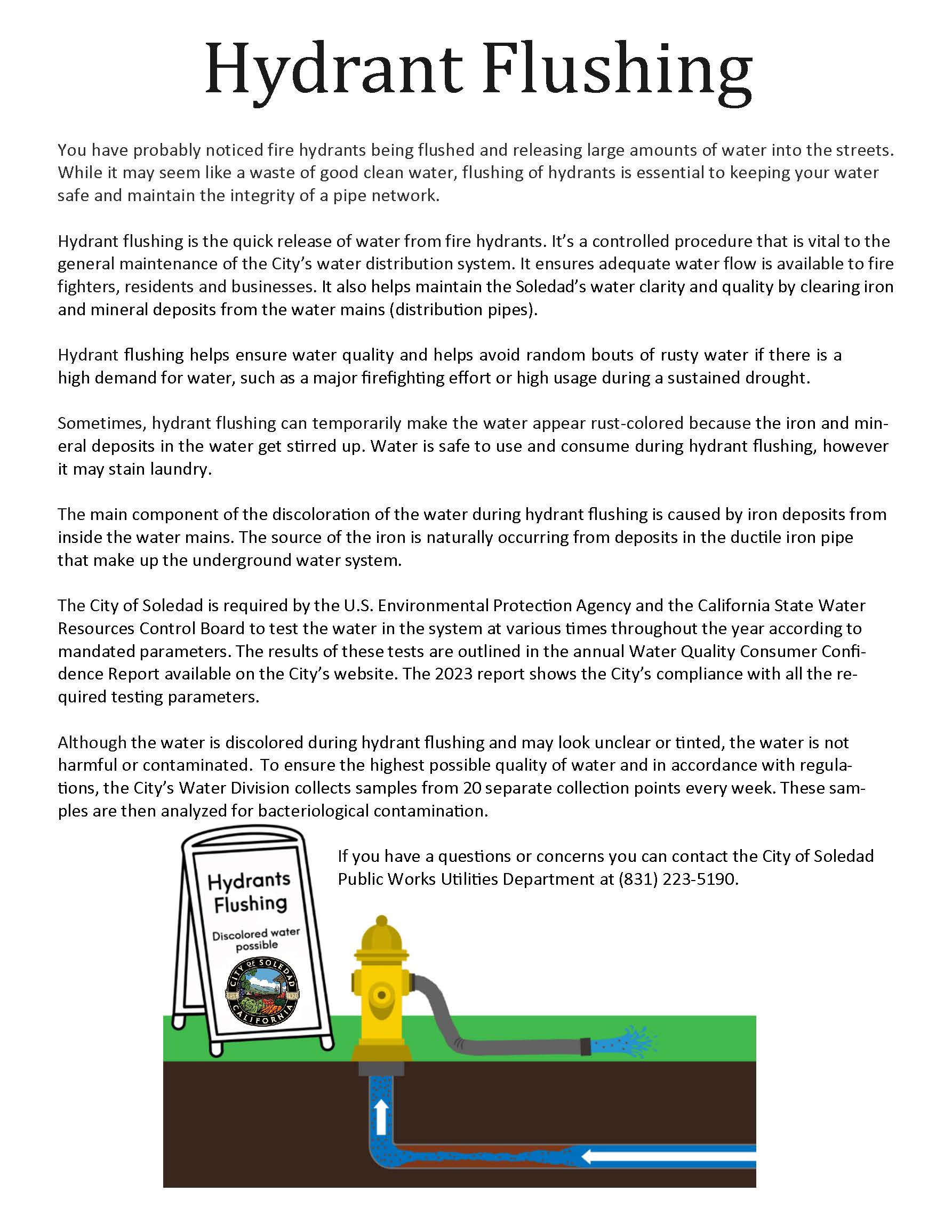 Hydrant Flushing - City of Soledad