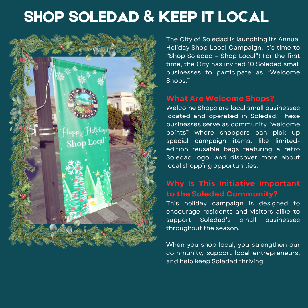Shop Local - City of Soledad